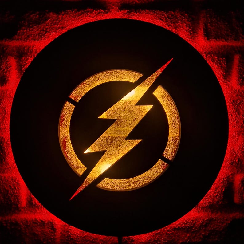 LED Lighted the Flash Sign, Stylish Wall Decor With Lights for Flash ...