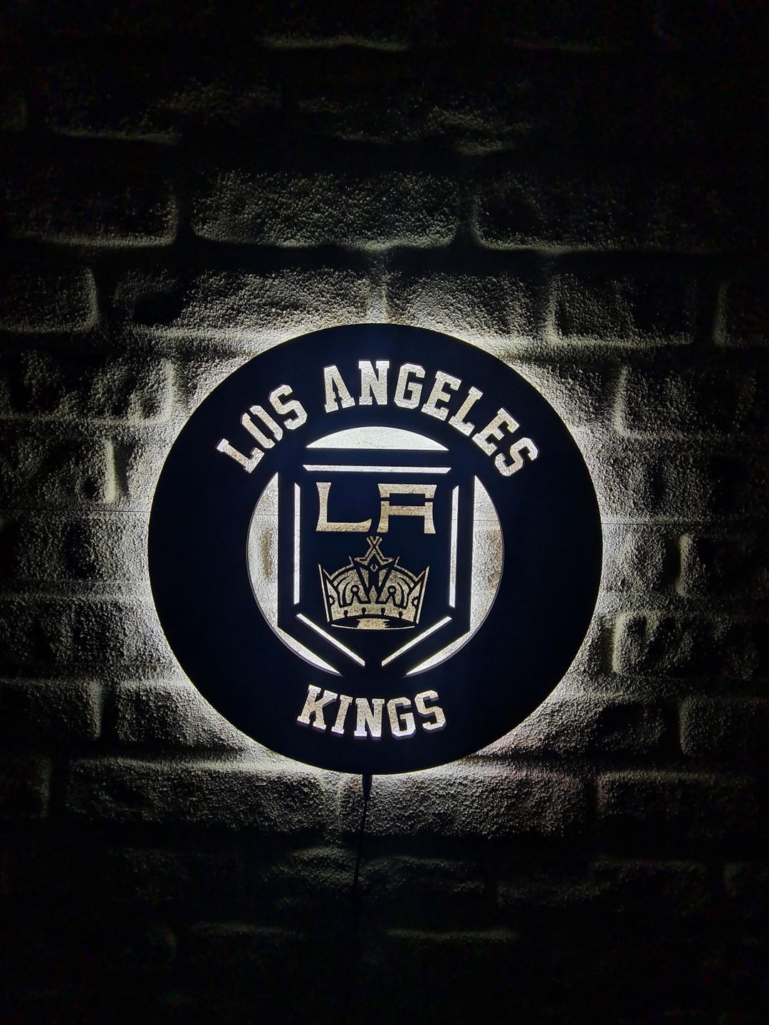 Los Angeles Kings LED Lighted Sign, Ice Hockey Team Emblem Illuminated ...