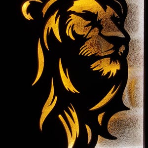 Lion Led Lighted Sign, Amazing Wall Decor for Kids Rooms, Lion Wall Art ...