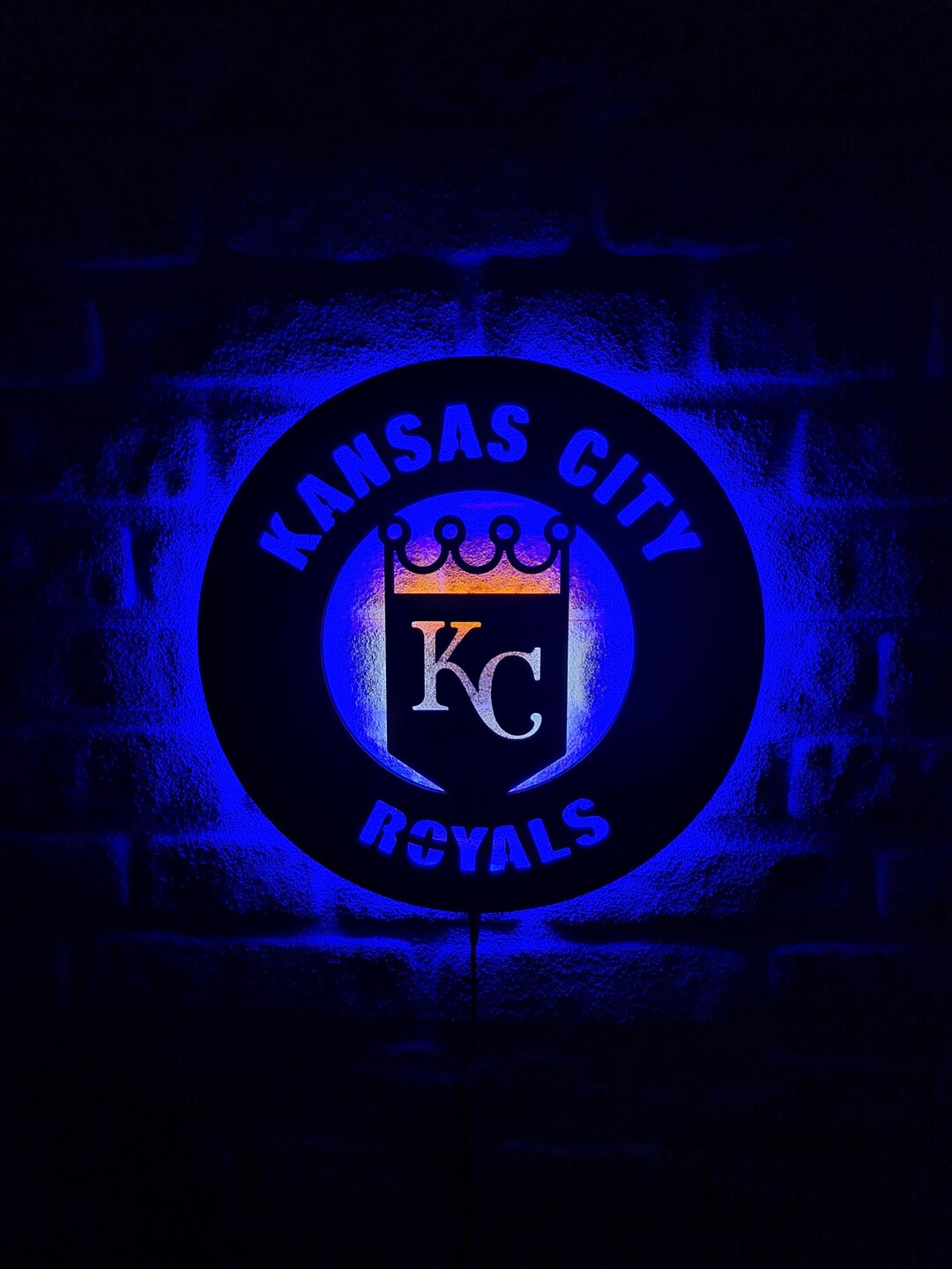 Kansas City Royals LED Lighted Sign, Baseball Team Emblem Illuminated ...
