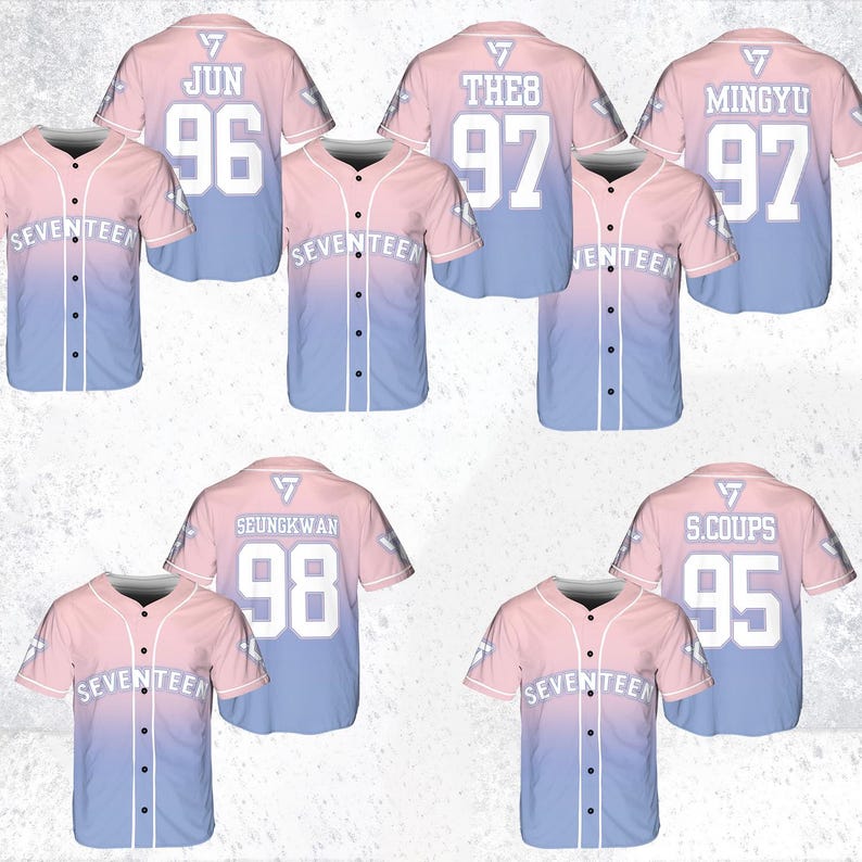 Custom SVT Members Baseball Jersey, Kpop Baseball Jersey, Svt Tour ...
