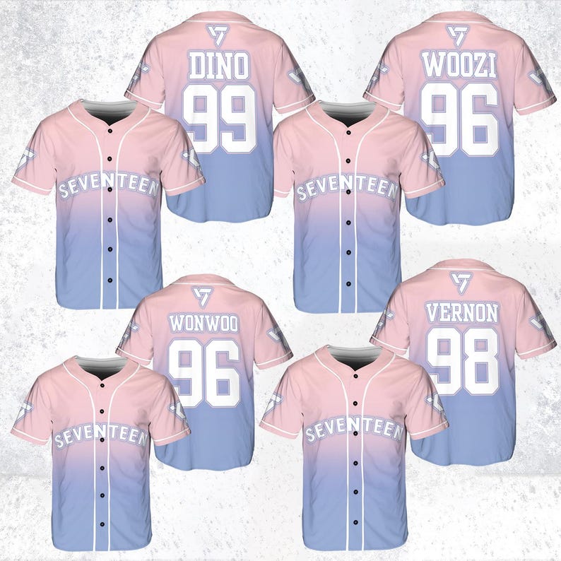 Custom SVT Members Baseball Jersey, Kpop Baseball Jersey, Svt Tour ...