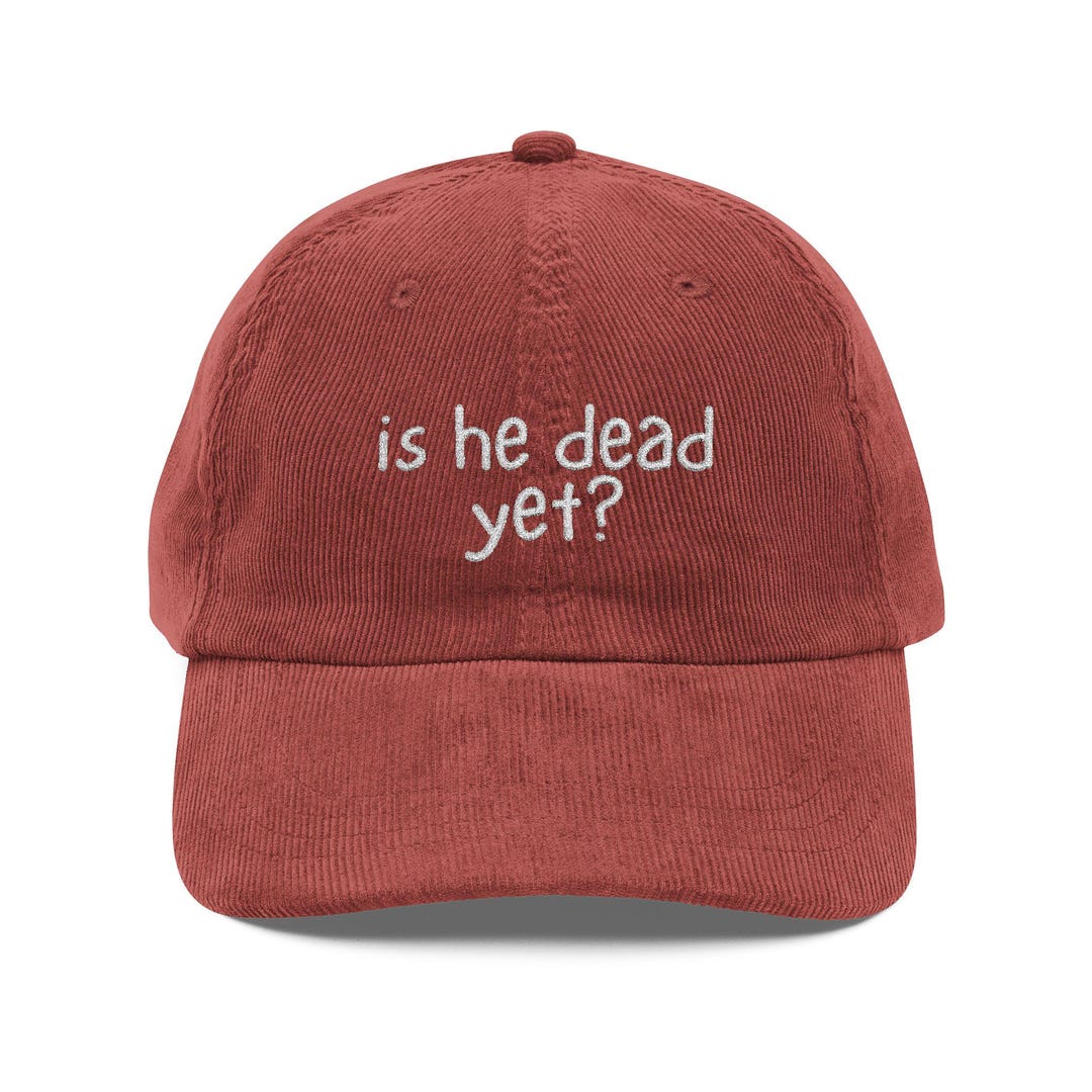 Is He Dead yet Dad Embroidered Hat, Political Hat, Funny Liberal Hat ...