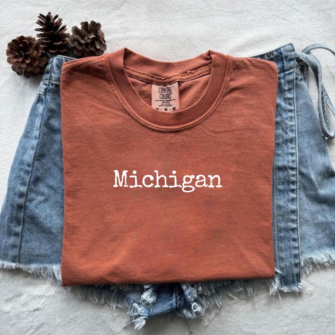 Comfort Colors Michigan Tee, Lakes State Pride, Womens T-shirt - Etsy