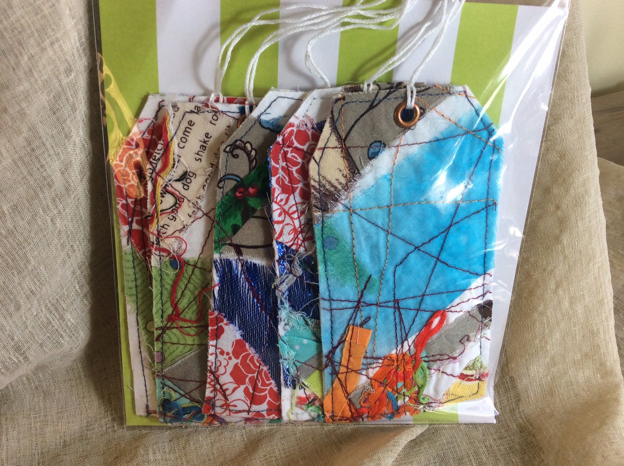 Fabric Scrap Bin Tags: Shabby Chic Quilted Basket Labels - Etsy