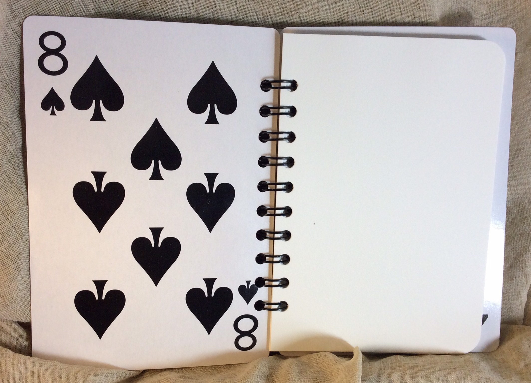 Playing Card Journal Game Score Pad Spiral Notebook Bridge - Etsy