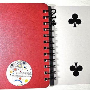 Playing Card Journal, Game Score Pad, Spiral Notebook, Bridge Club Gift ...