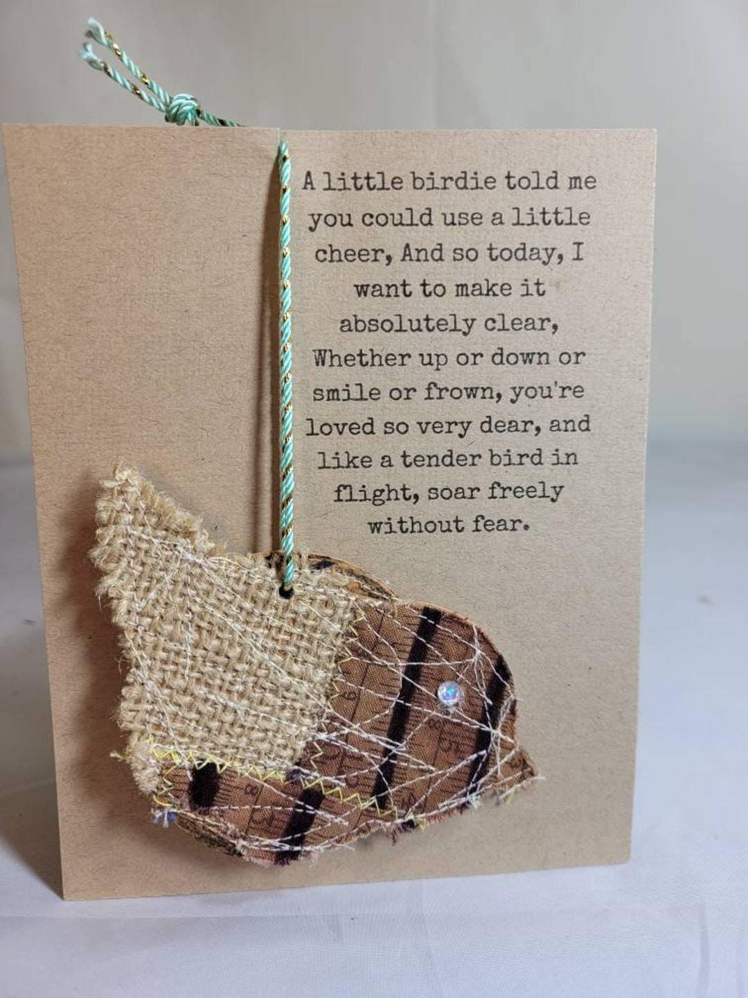 Chickadee Magnet: Fabric Bird Christmas Ornament, Encouragement Gift - Etsy