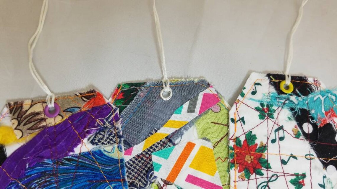 Fabric Bin Hang Tags Sewing Room Organizer Linen Closet - Etsy