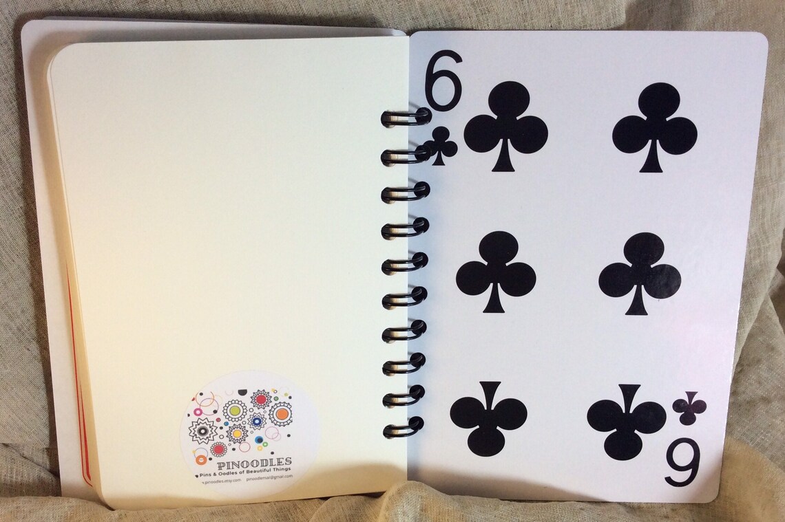 Playing Card Journal Game Score Pad Spiral Notebook Bridge | Etsy