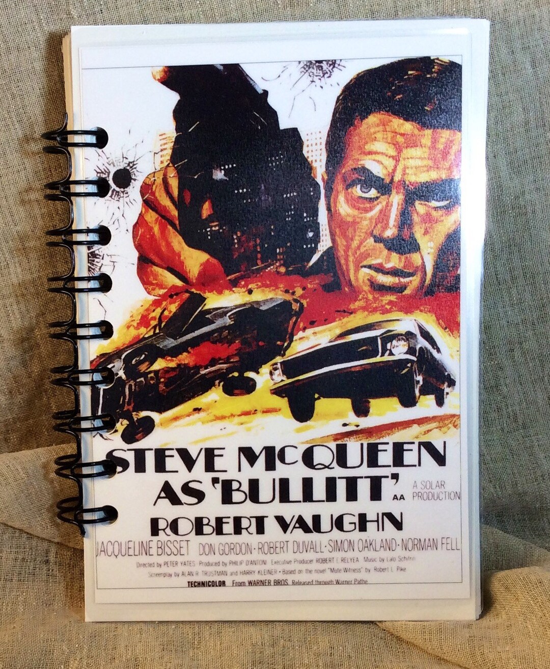 Steve Mcqueen 'bullitt' Movie Journal: Spiral Notebook Sketchbook - Etsy