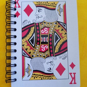 Playing Card Notebook: Handmade Blank Journal, Game Night Scorekeeper ...