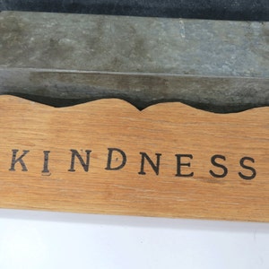 Vintage KINDNESS Wooden Sign, Wall Hanging, Rustic Decor, Country Home ...