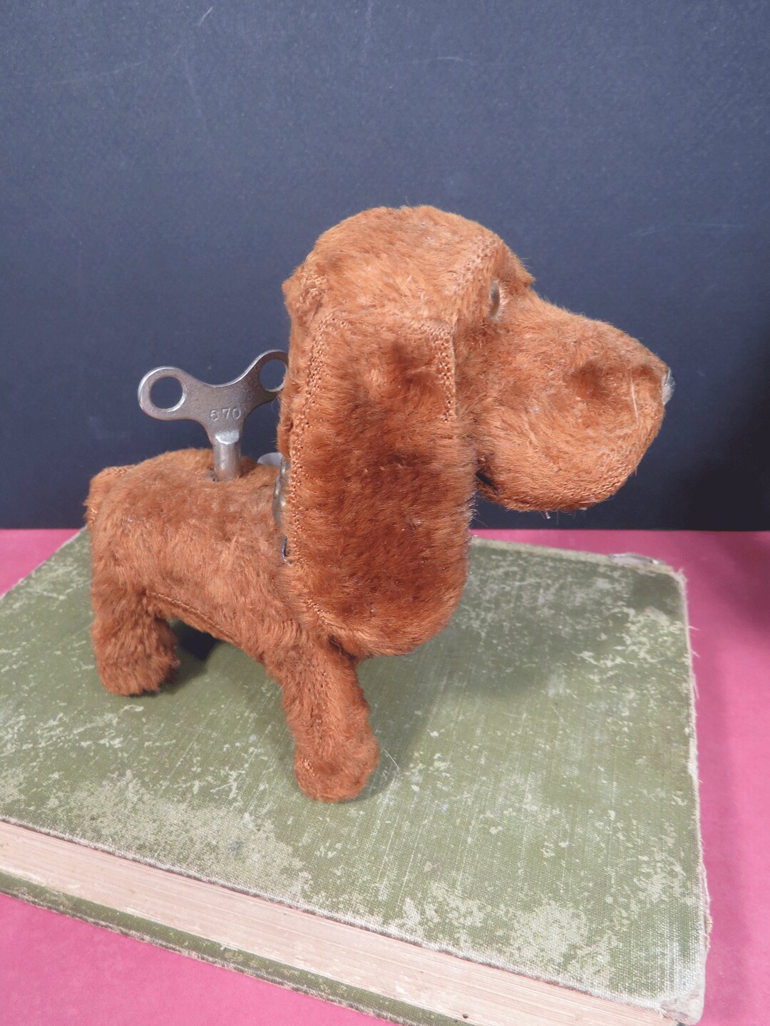 Vintage Wind up Toy Dog Cocker Spaniel Original Key Walks Slowly Fuzzy ...