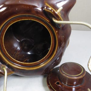 Vintage Bulldog Redware Pottery Teapot Lid & Wire Handle RELCO Japan - Etsy