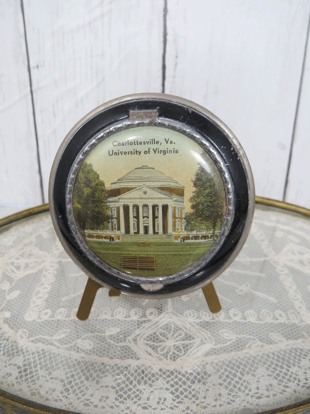 Vintage University of Virginia Powder Compact, Mirror, Alumni ...