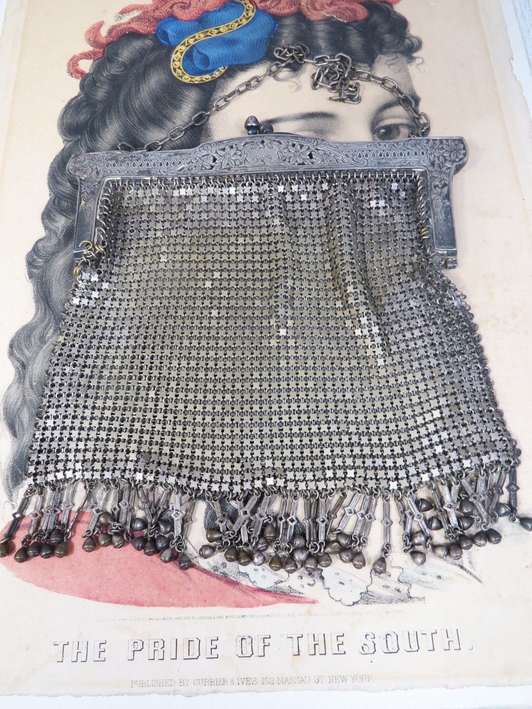 Art Deco Metal Mesh Purse Handbag, Evening, Wedding Bag, Gift for Her ...