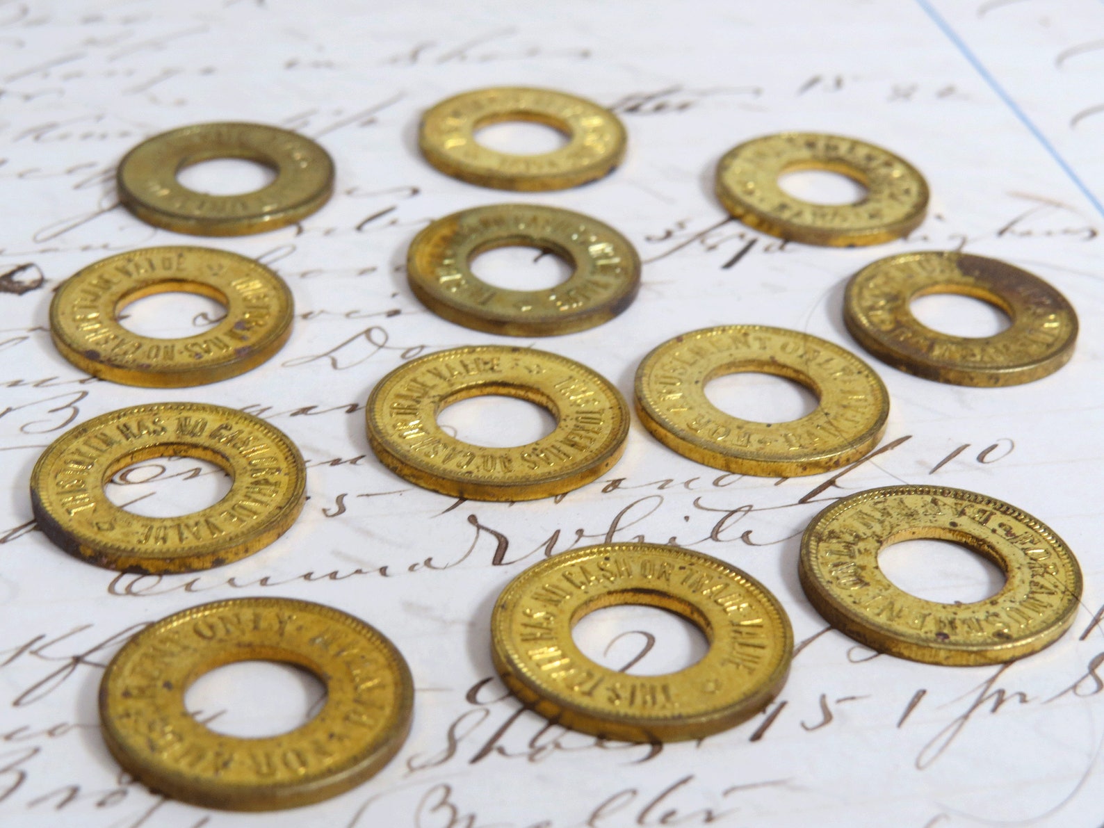 Vintage Brass Tokens Arcade Amusement Set of 20 Bantam Slot - Etsy