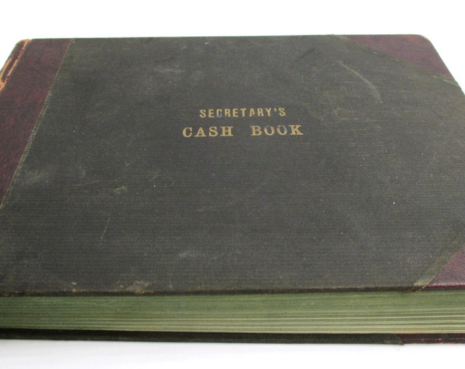 1930s Secretary Accounting Ledger Cash Book Journal Mixed Media Art ...