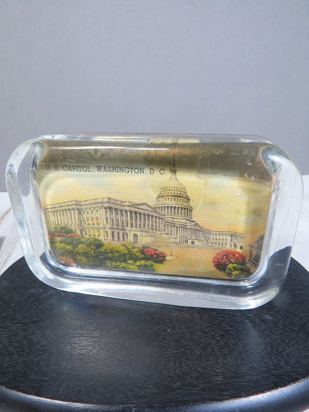 Vintage U. S. Capitol Building Paperweight Glass Historic Political - Etsy