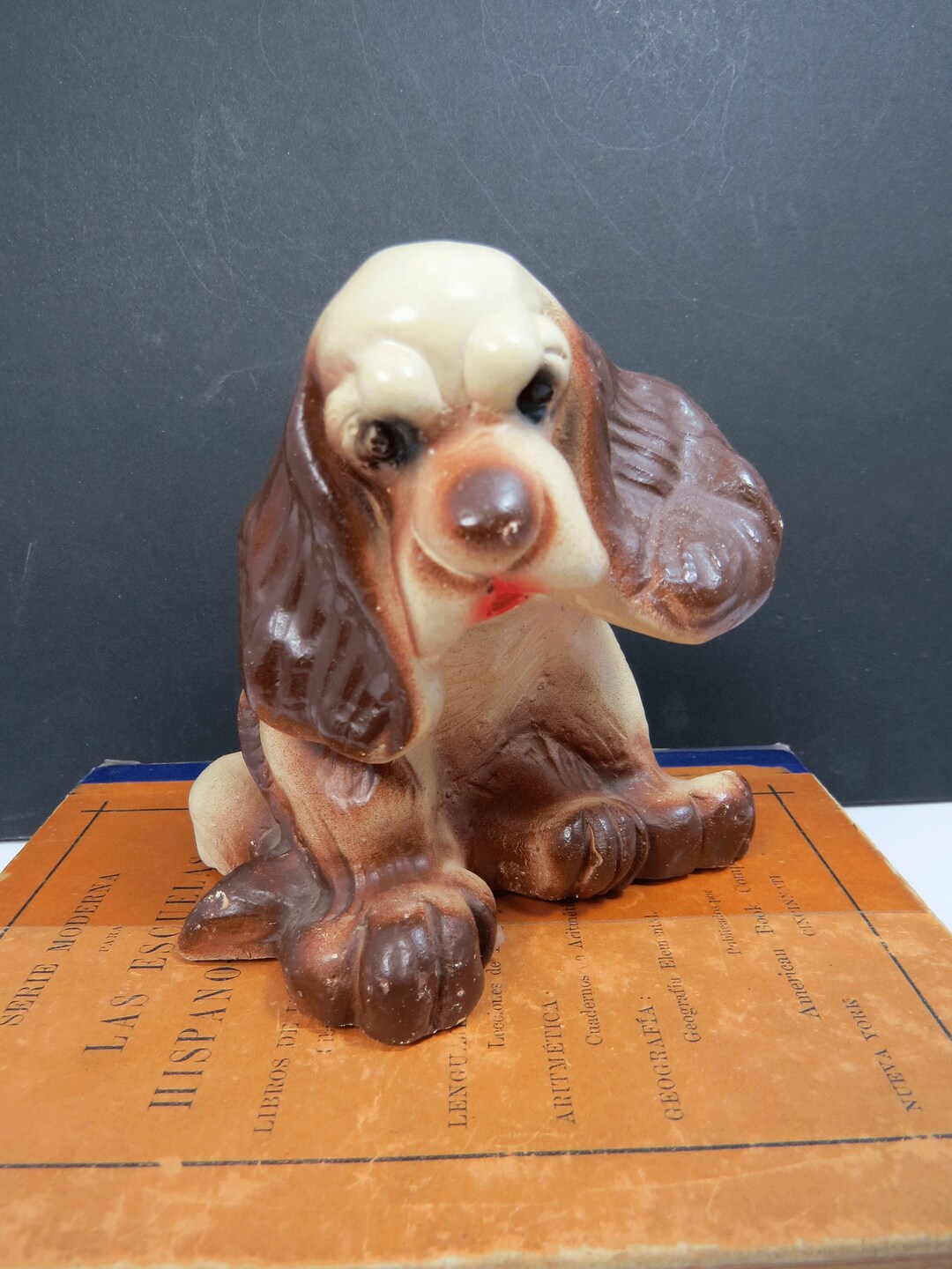 Vintage Cocker Spaniel Puppy Chalkware Dog Carnival Prize - Etsy