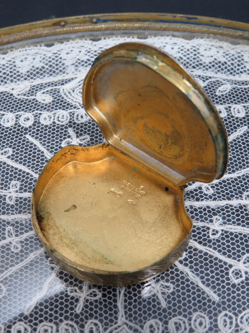 Guilloche Enamel & Silver Trinket Pill Box Bellini Florence | Etsy