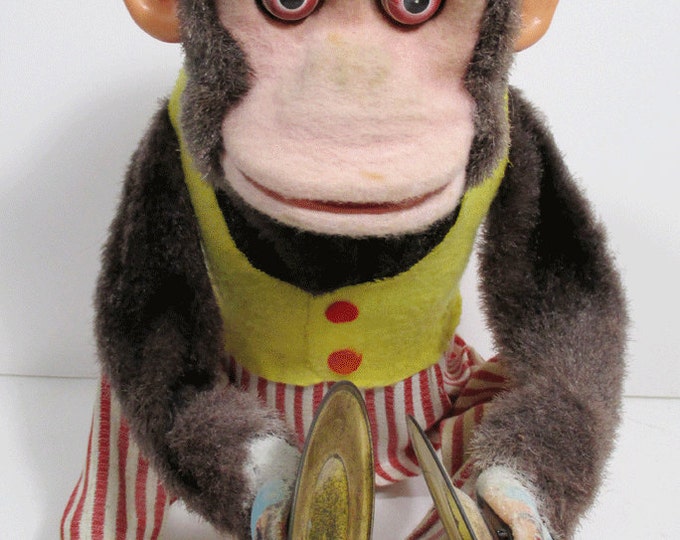 Vintage Clapping Monkey Toy With Cymbals - 1960s - Not Working - Etsy