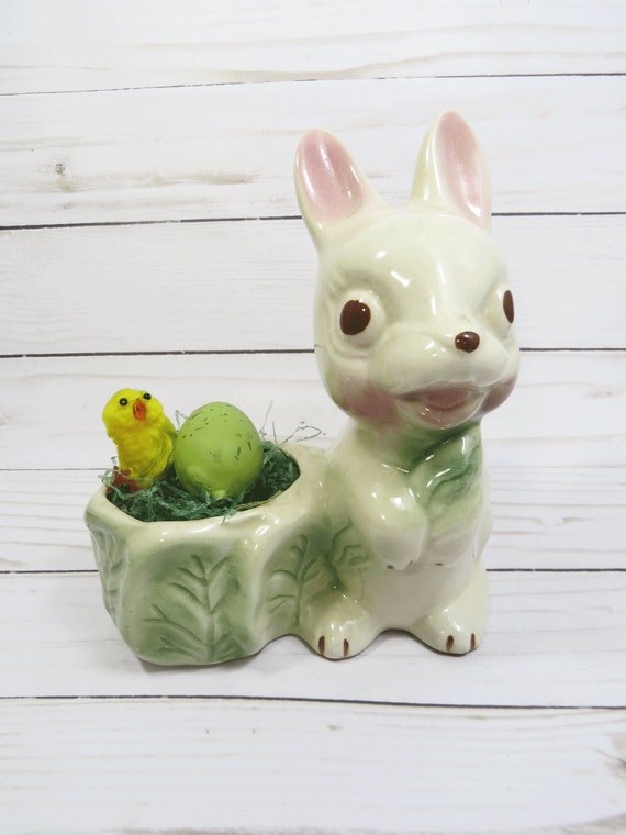 Bunny Rabbit Planter Nursery Easter Child's Room Decor - Etsy