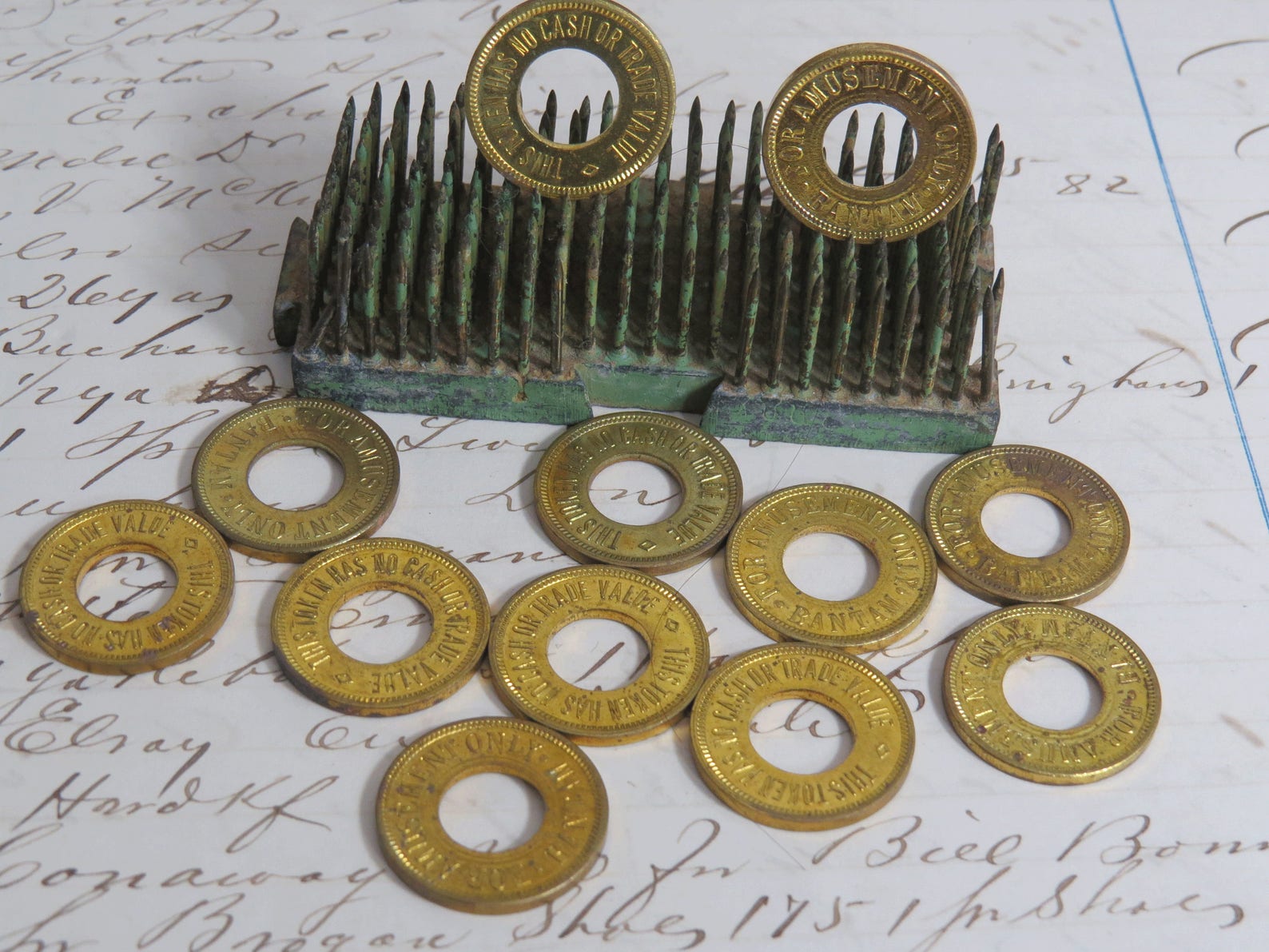Vintage Brass Tokens Arcade Amusement Set of 20 Bantam Slot - Etsy