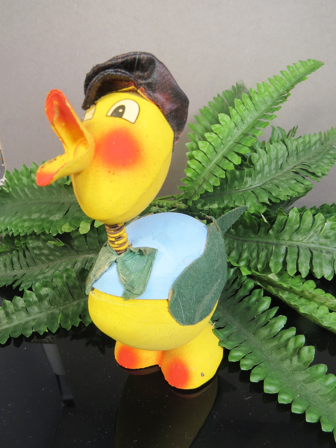 Vintage Bobble Head Duck Candy Holder Paper Mache West Germany EASTER ...
