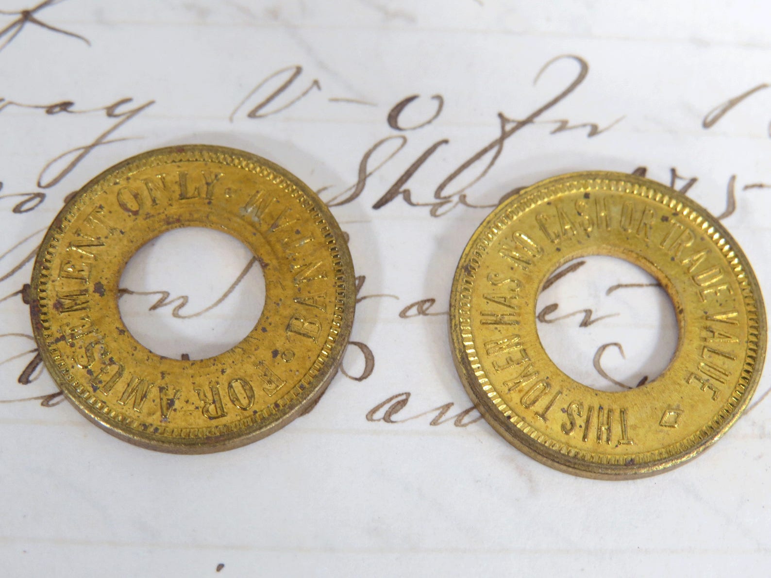 Vintage Brass Tokens Arcade Amusement Set of 20 Bantam Slot - Etsy
