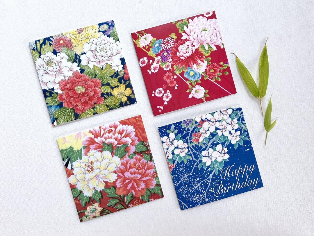 Choose Design Japanese Art Kimono Print Greetings Card Valentines ...