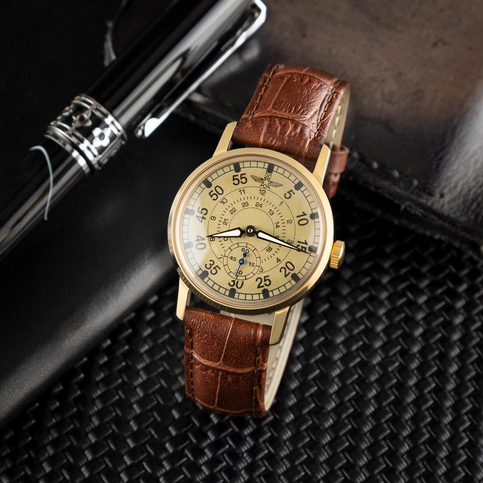 Vintage Pilot-style Engraved 3IM Men's Wrist Watch | Unique Gift for ...