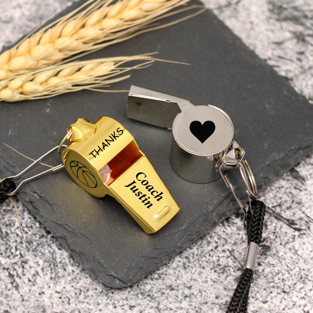 Personalized Stainless Steel Whistle: Engraved Coach Gift - Etsy