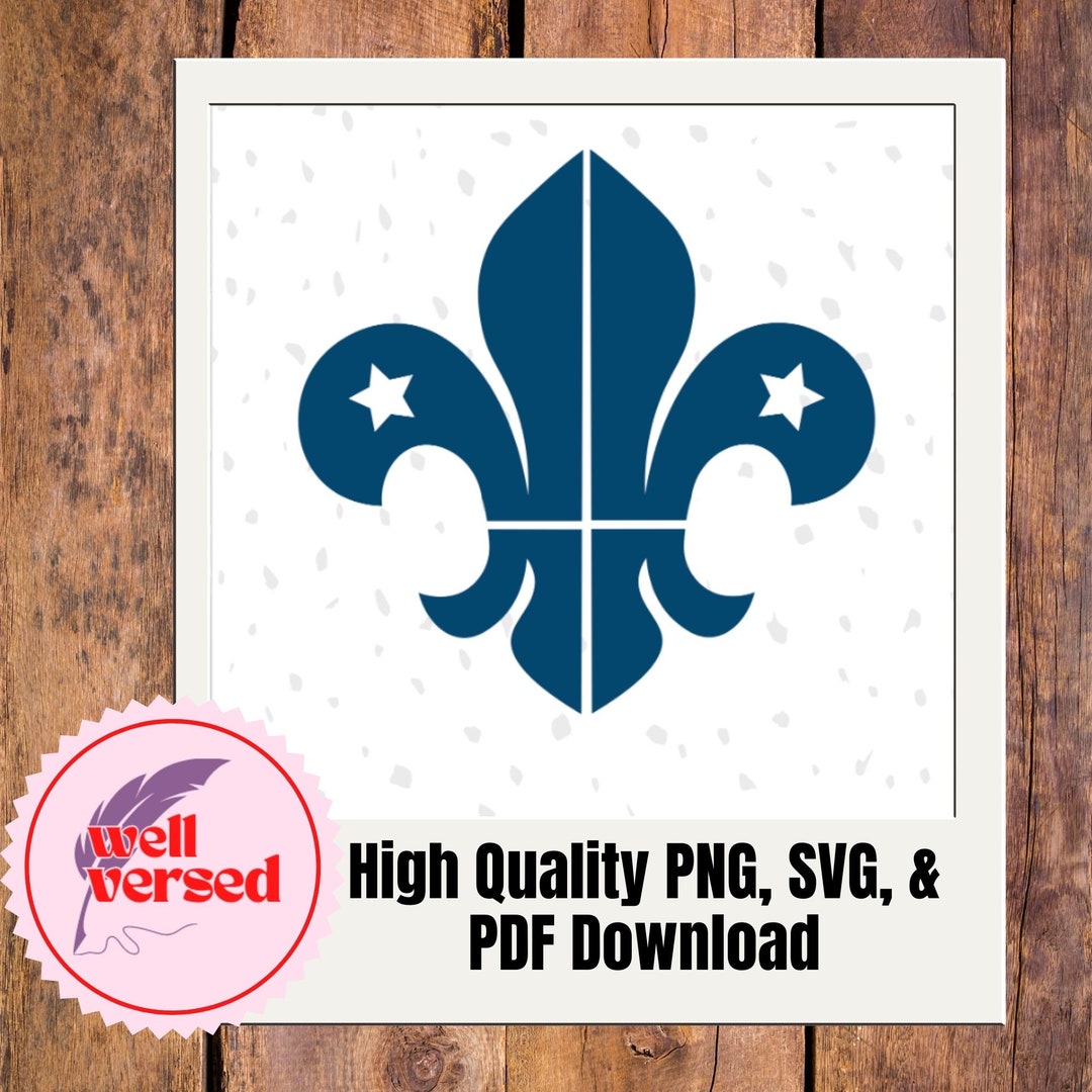 Scout SVG PNG PDF Instant Download Fleur De Lis Scout - Etsy