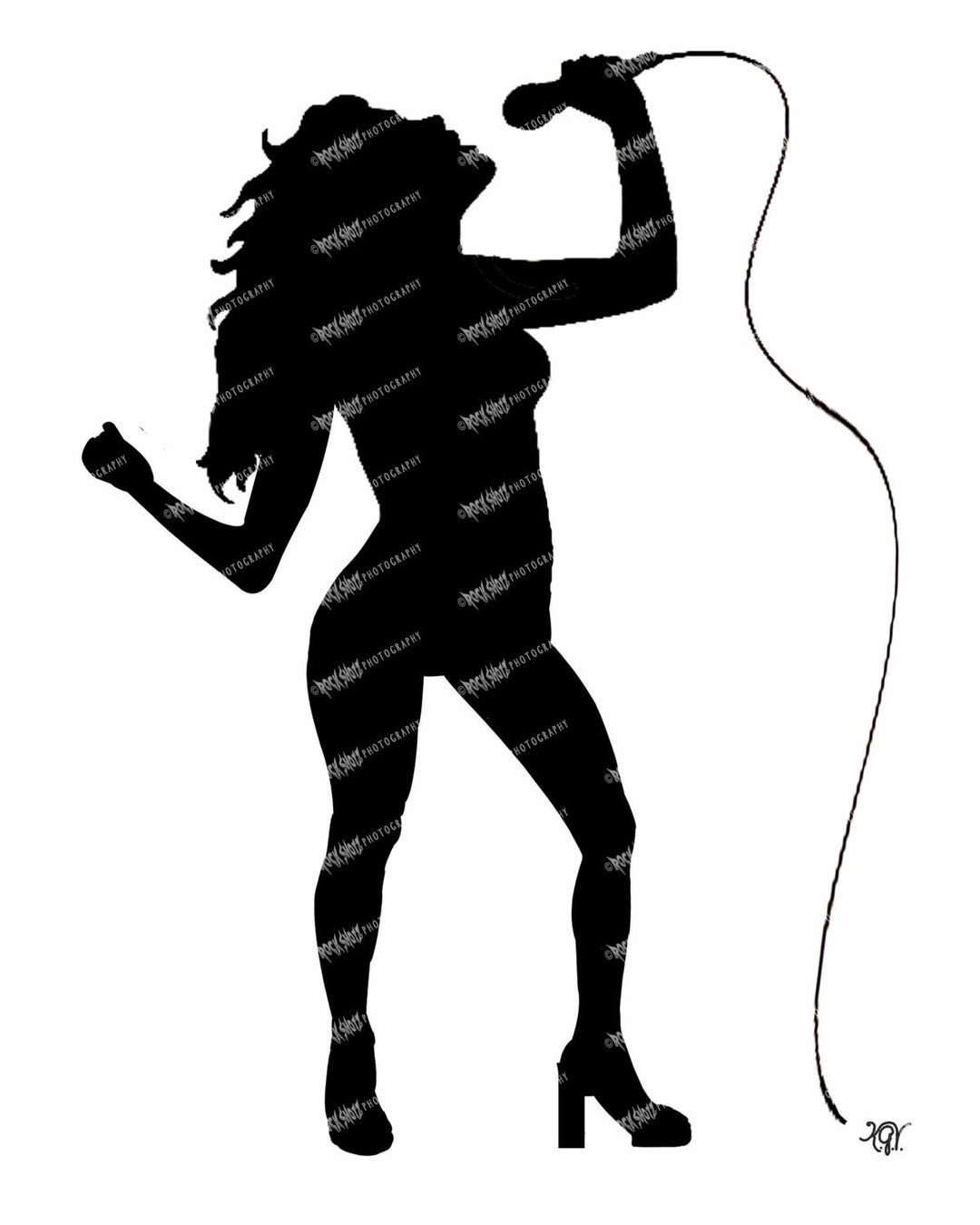 Rocker Silhouette Print 8X10 No. 15 Modern Wall Art Wall Art - Etsy