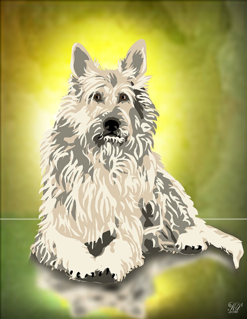 POSTER Berger Picard Print, Unique Dog Art, Gifts for Dog Owners ...