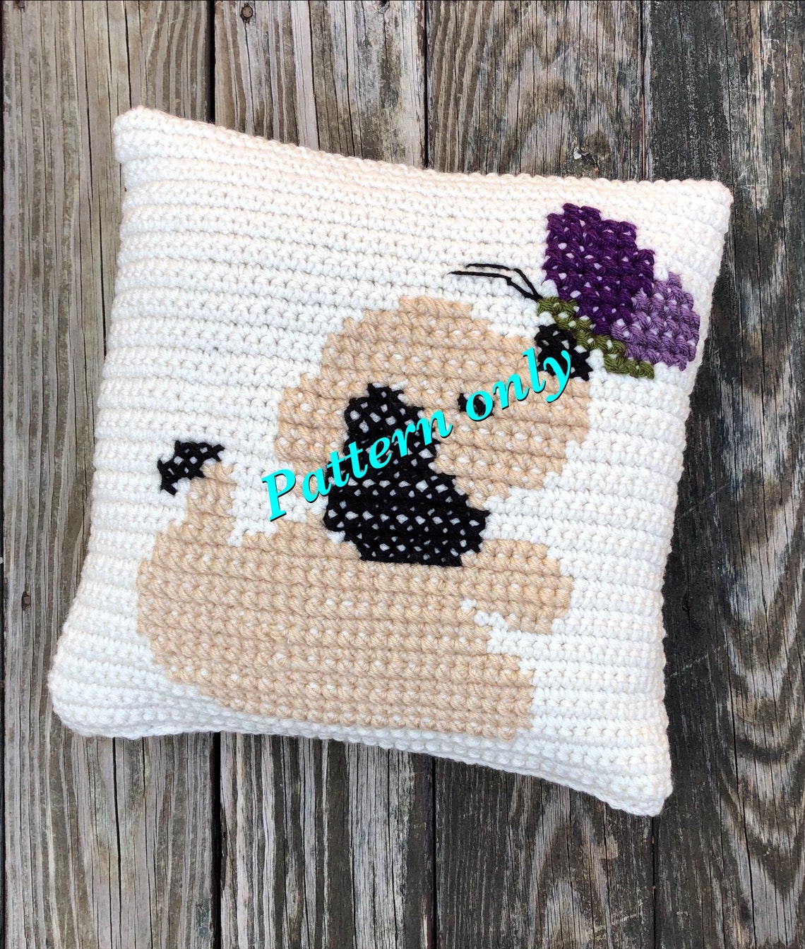 Crocheted and Cross Stitch Puppy Dog Pillow Pattern - Etsy
