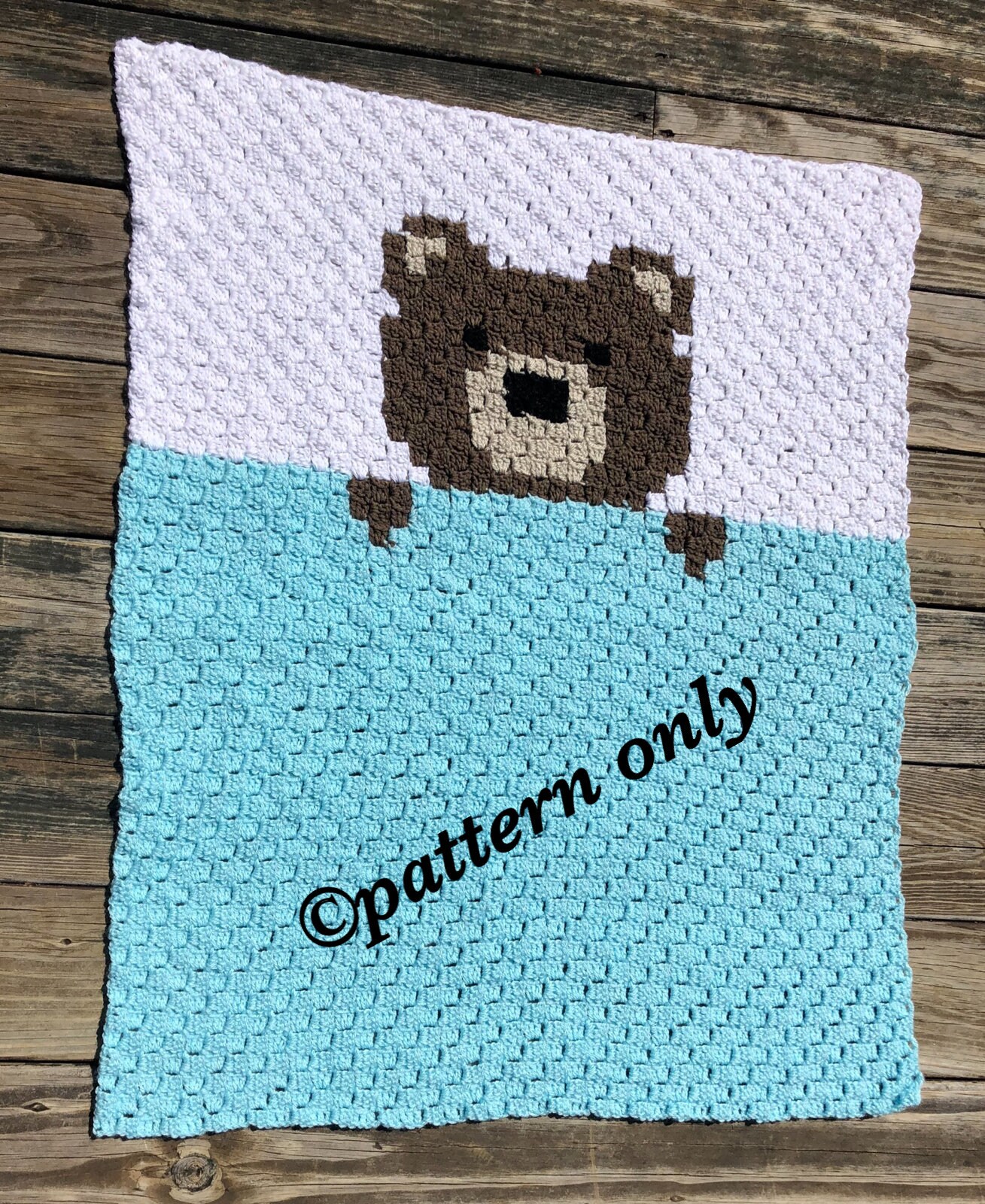 Sleeping Bear C2C Pattern, Graph and Written Instructions Included - Etsy