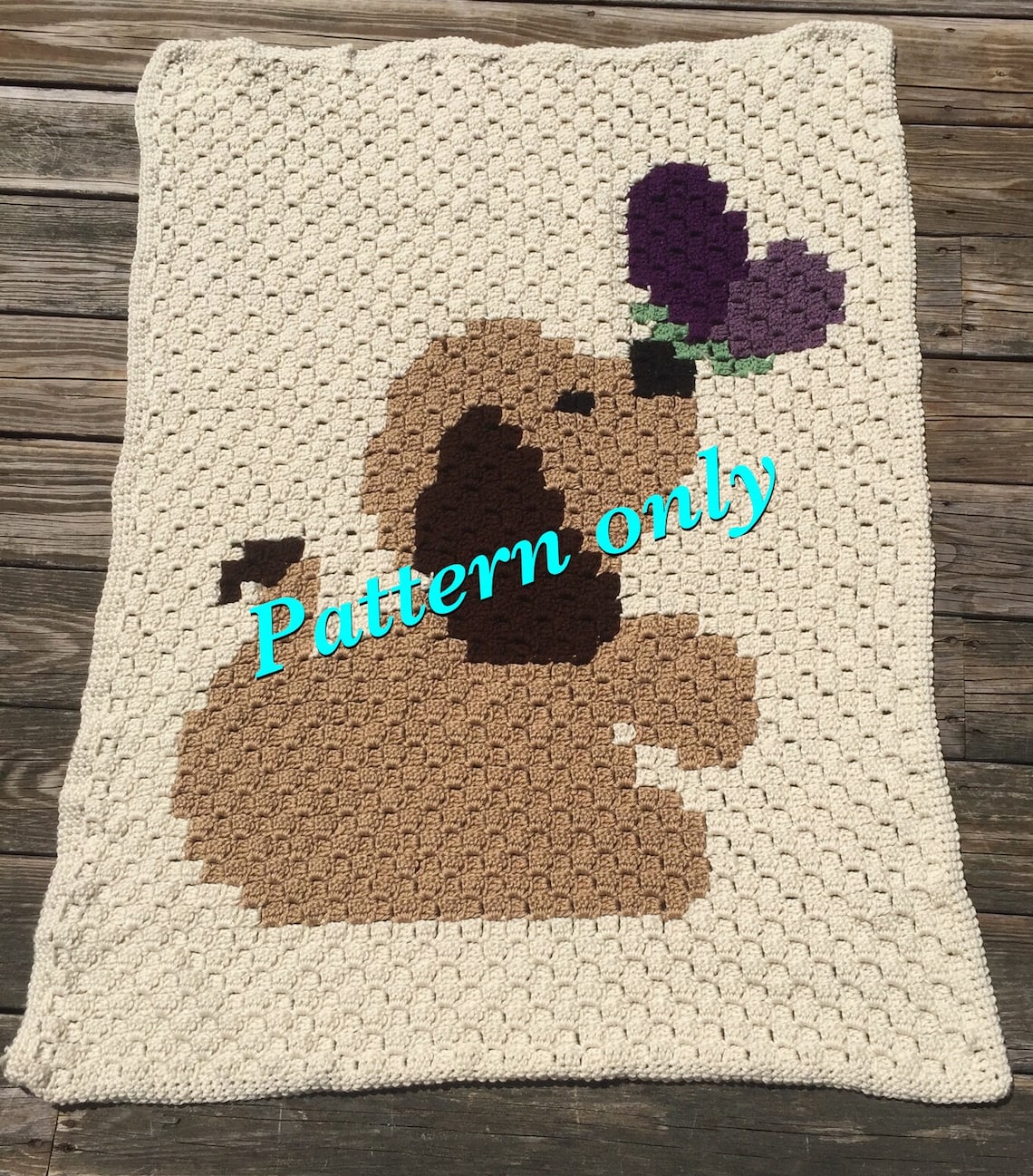 Pattern Forpuppy Dog C2c Blanket -graph and Written Instructions - Etsy