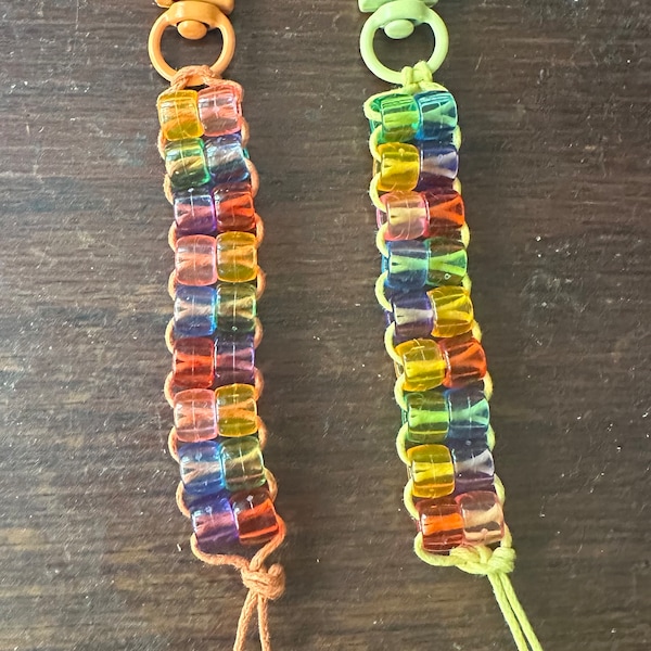 Pony Bead Keychain - Etsy