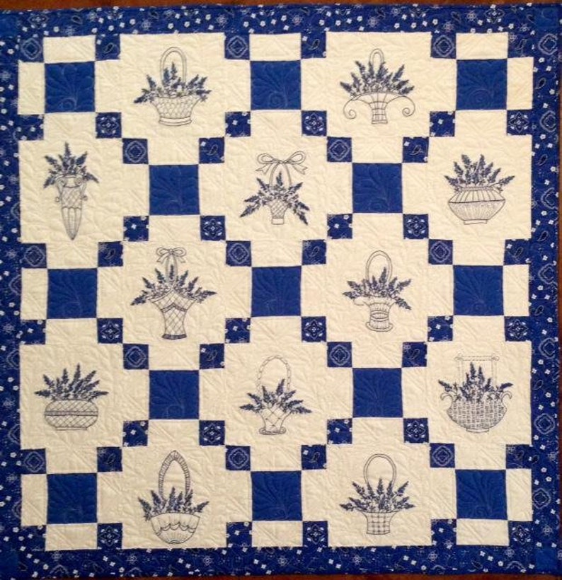 Bluebonnet Baskets Quilt/wall Hanging Digital Pattern - Etsy