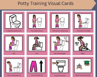 Potty Training Visual Cards for Boys: Autism & ASD Communication (PDF ...