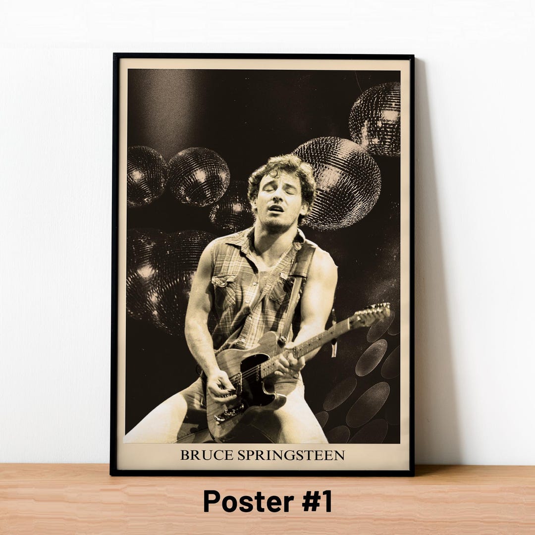 Bruce Springsteen Poster, Concert Print, Vintage Music Wall Art, Retro ...