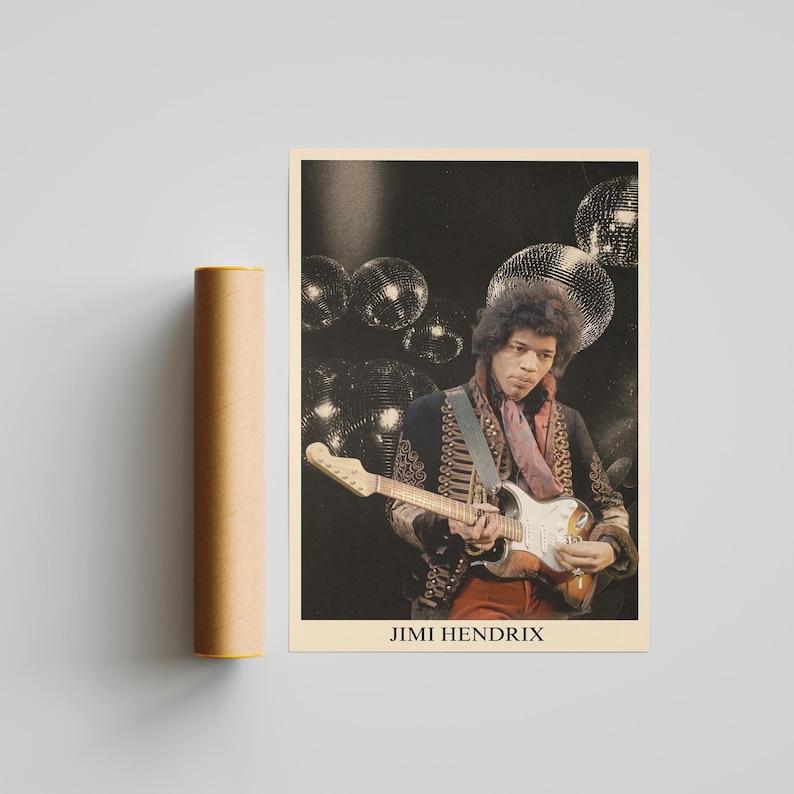 Jimi Hendrix Poster, Vintage 1968 Concert Print, Vintage Music Wall Art ...