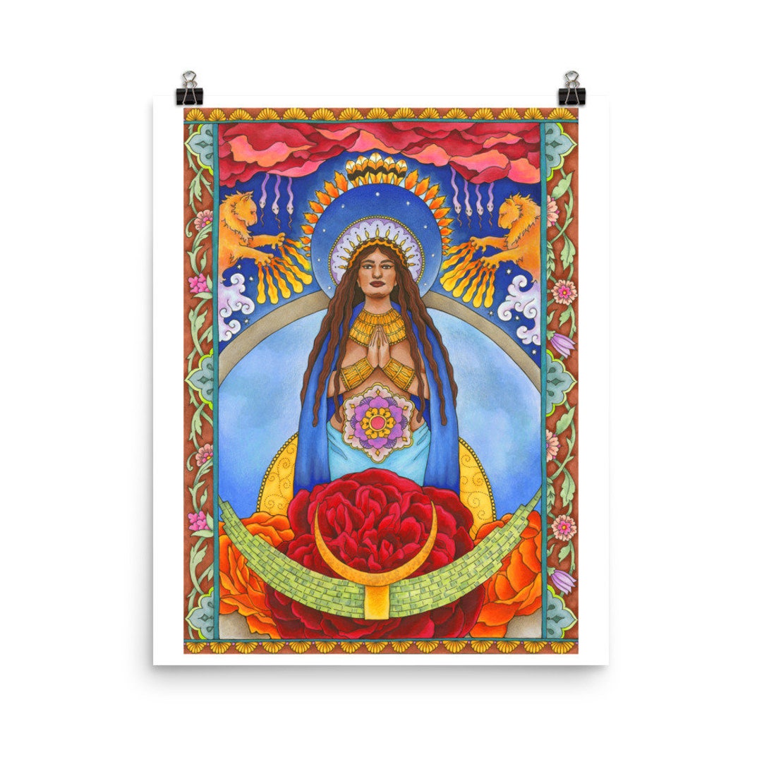 Goddess Asherah | Semitic Goddess | Goddess Art | Goddess Temple - Etsy