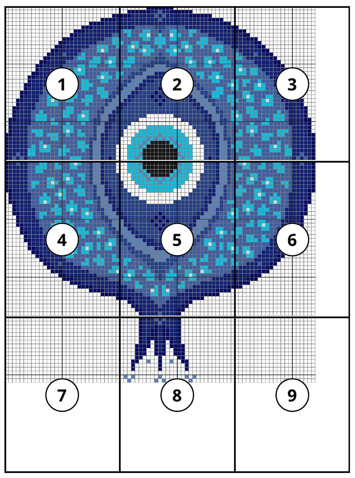 Nazar Trio Cross Stitch Patterns - Etsy