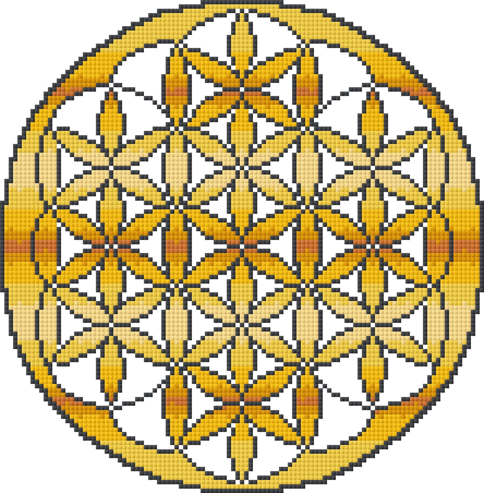 Gold + Silver Flower of Life Cross Stitch Pattern - Etsy