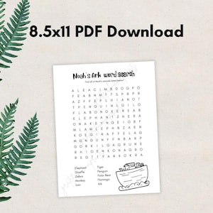 Noah's Ark Activity Printable Bible Wordsearch | Old Testament Activity ...