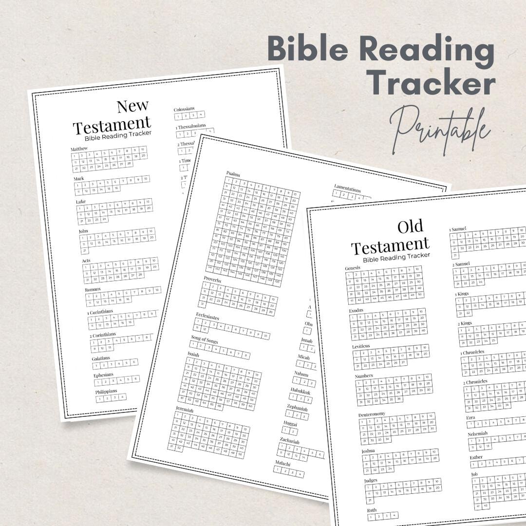 Bible Reading Tracker Printable for Busy Moms Old Testament and New ...